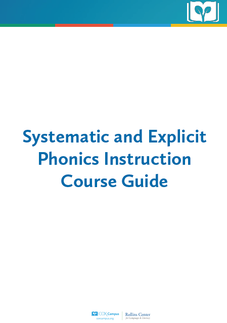 Systematic and Explicit Phonics Instruction Course Guide | Resource ...